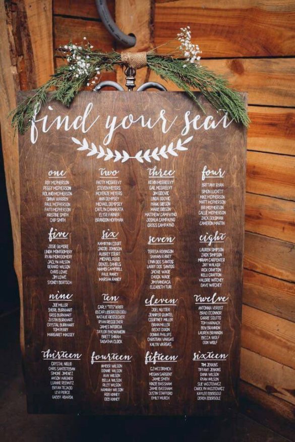 Wedding Seating Chart, Woodsy Wedding, Rustic Seating Chart, Hand ...