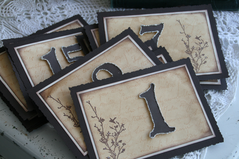 vintage style table numbers