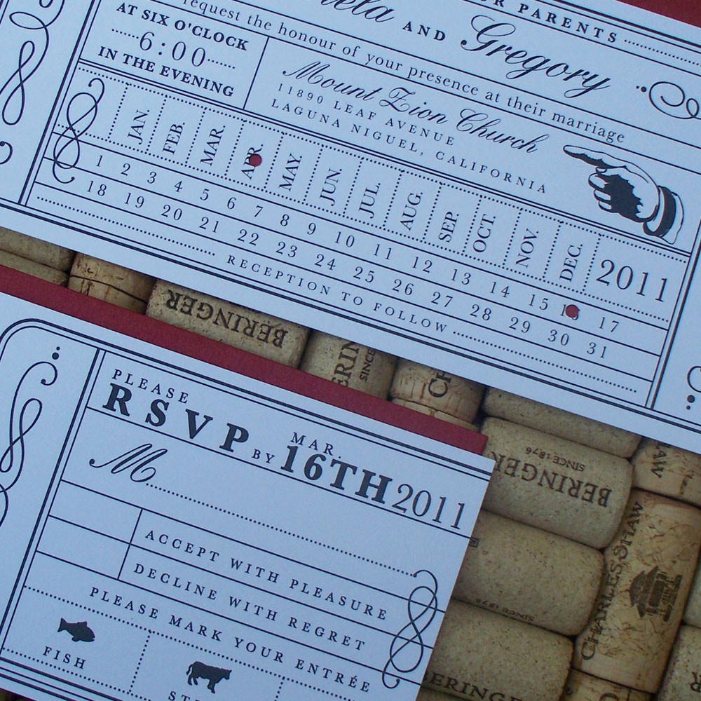 Vintage Punch Card Invitation