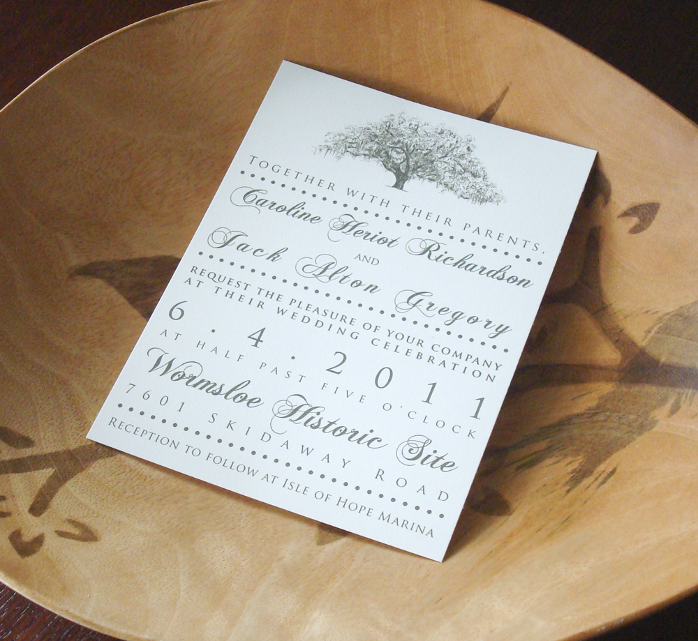 Oak Tree Wedding Invitations