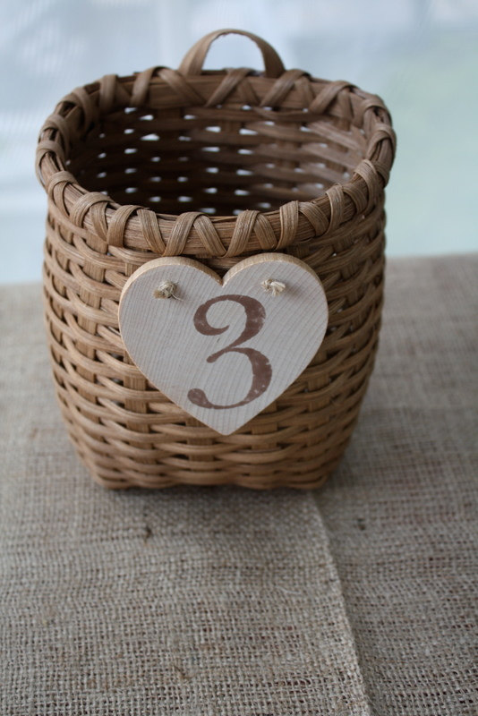 Adirondack Pack Basket Table Numbers
