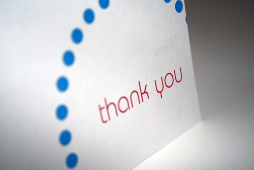 Blue and Red Vintage Note Card
