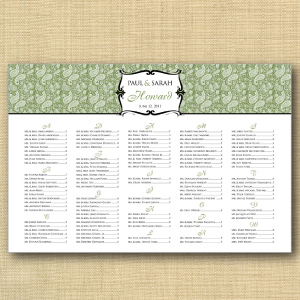 Paisley Wedding Seating Chart