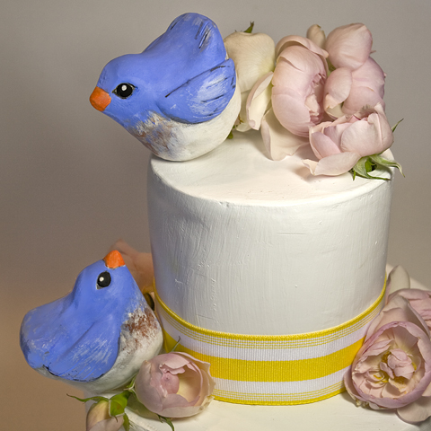 blue bird cake topper