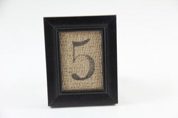 Burlap Table numbers