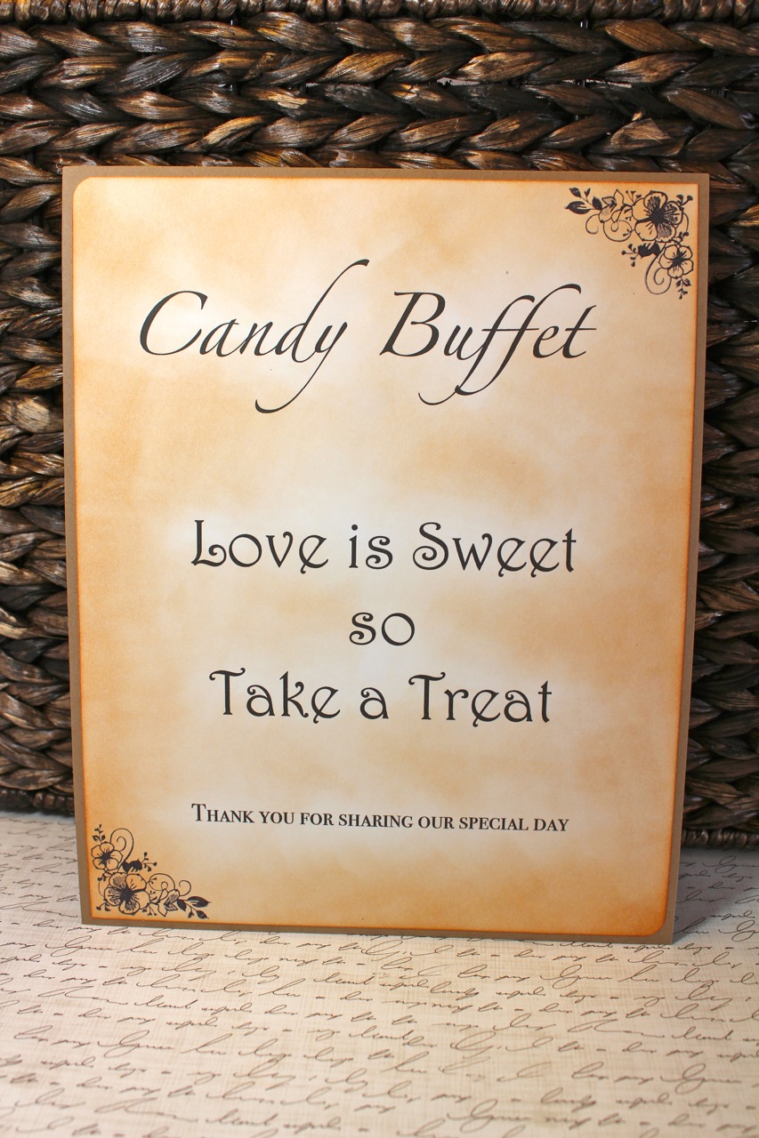 Vintage Inspired Candy Buffet Sign