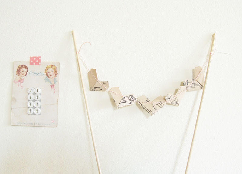 Origami Hearts Cake Topper Bunting