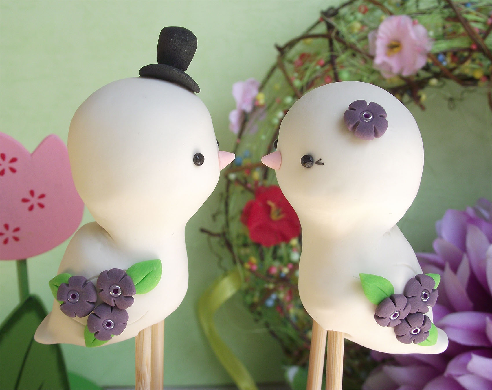 Love Birds cake toppers