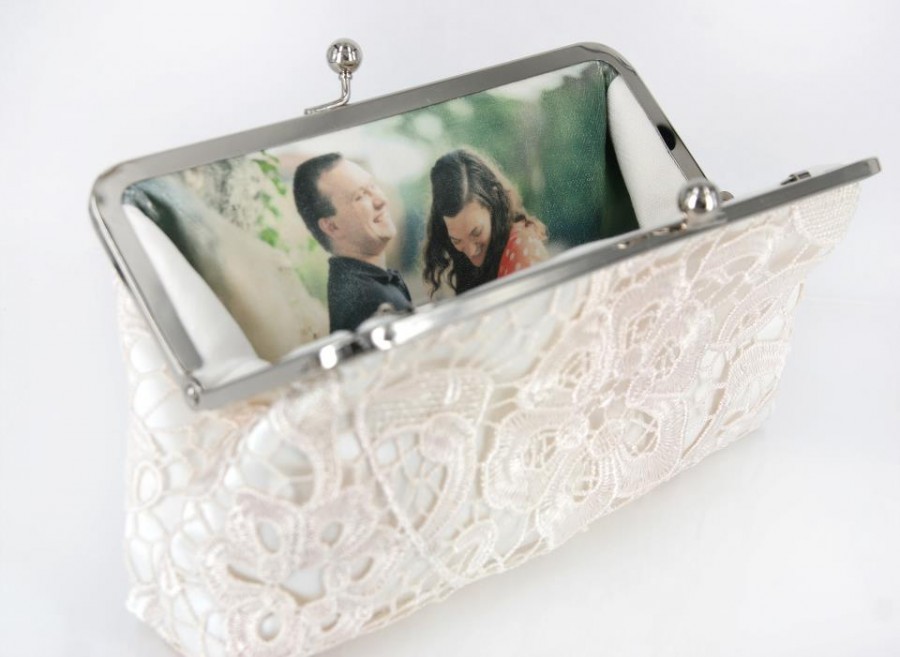 Photo Lined Clutch Bag