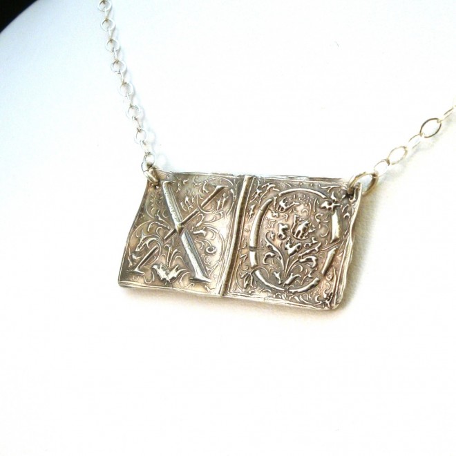 XO Cloister Initials Letterpress Necklace
