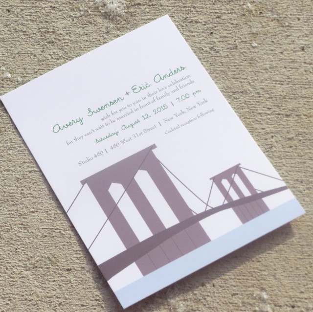 Brooklyn Bridge Wedding Invitation