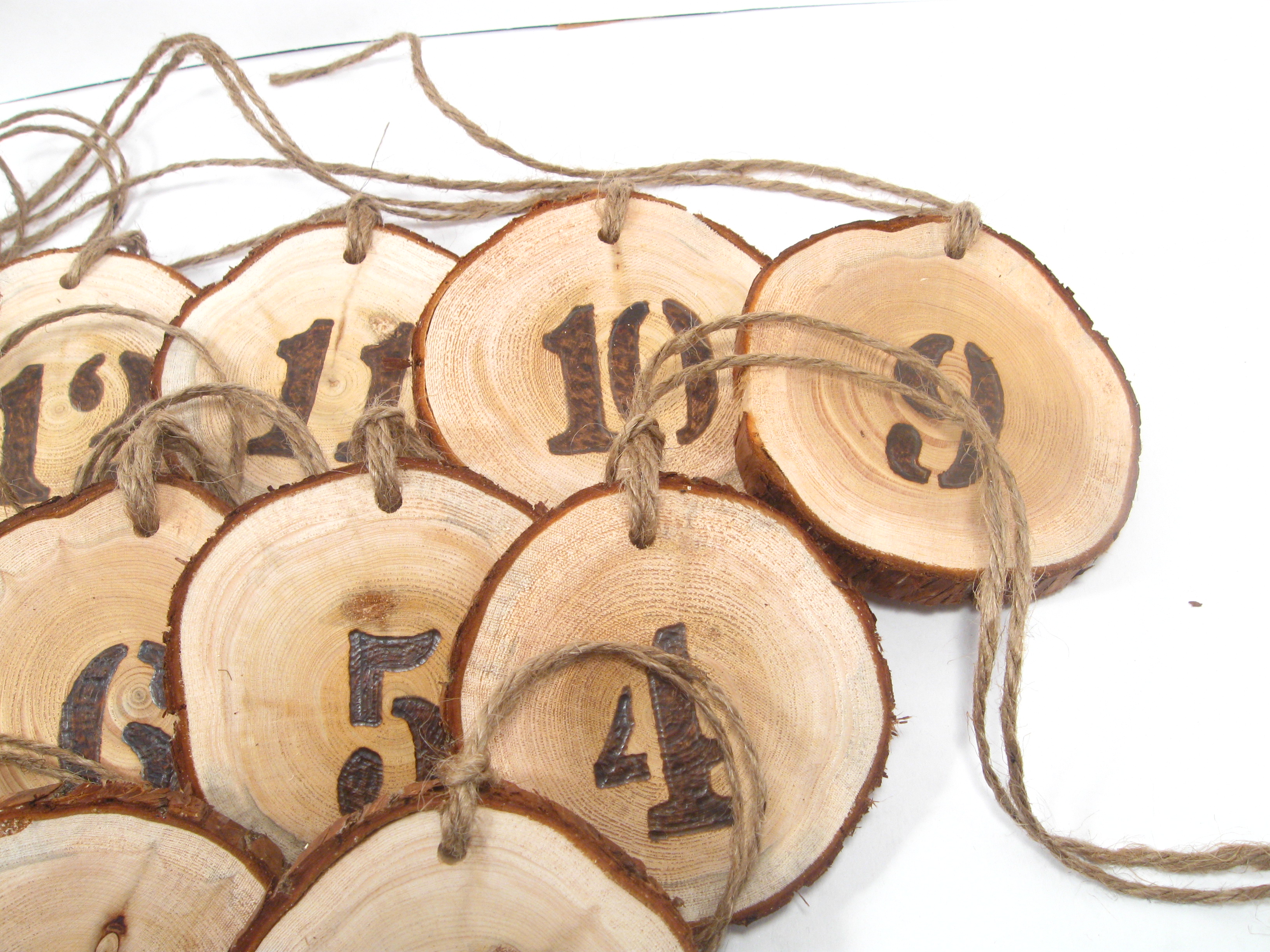 Rustic Wooden Table Numbers