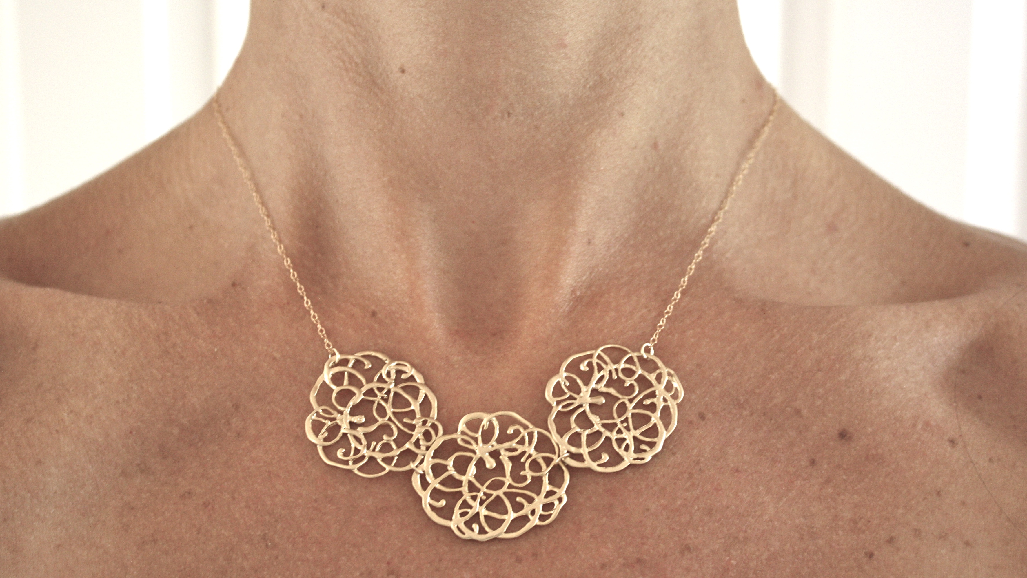 statement necklace, bridesmaid necklace, lace necklace, gold necklace ...