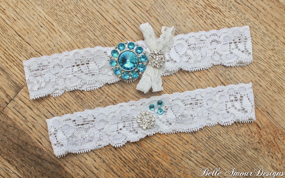 Something Blue Bridal Garter Set
