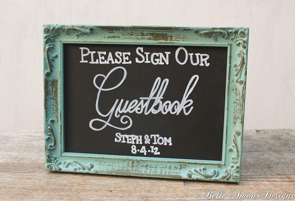 Chalkboard "Please Sign Our Guestbook" Sign