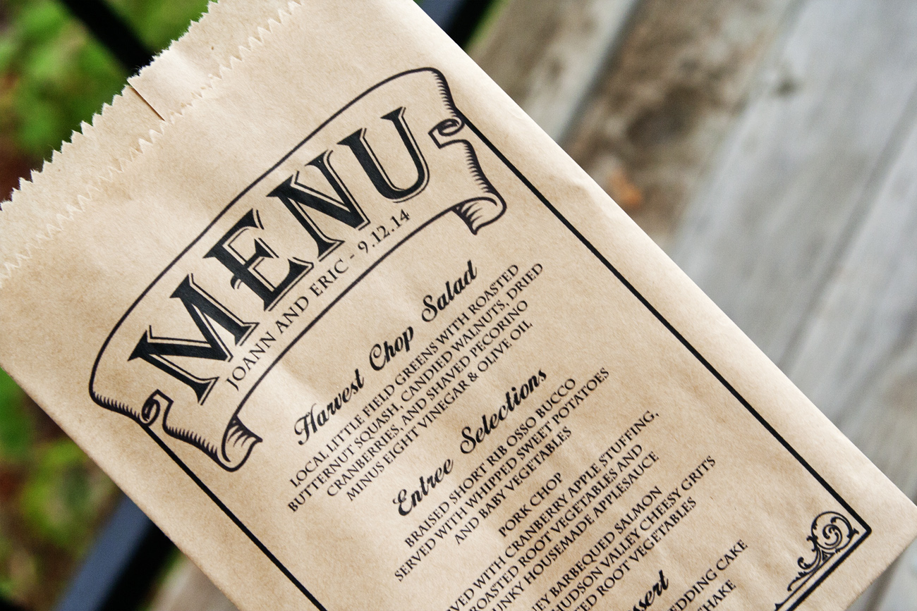 Rustic Menu Bag