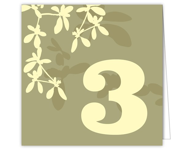 Light Green Table Numbers