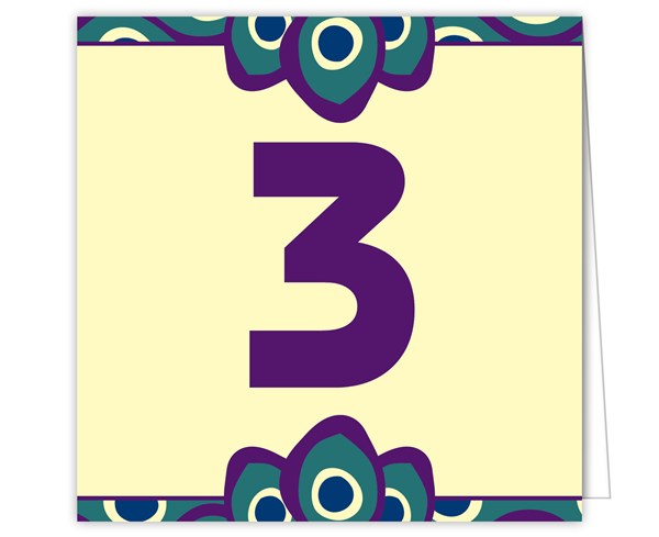 Peacock Table Numbers