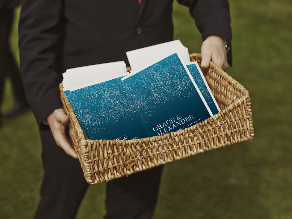 Printable Wedding Program - Starry Night