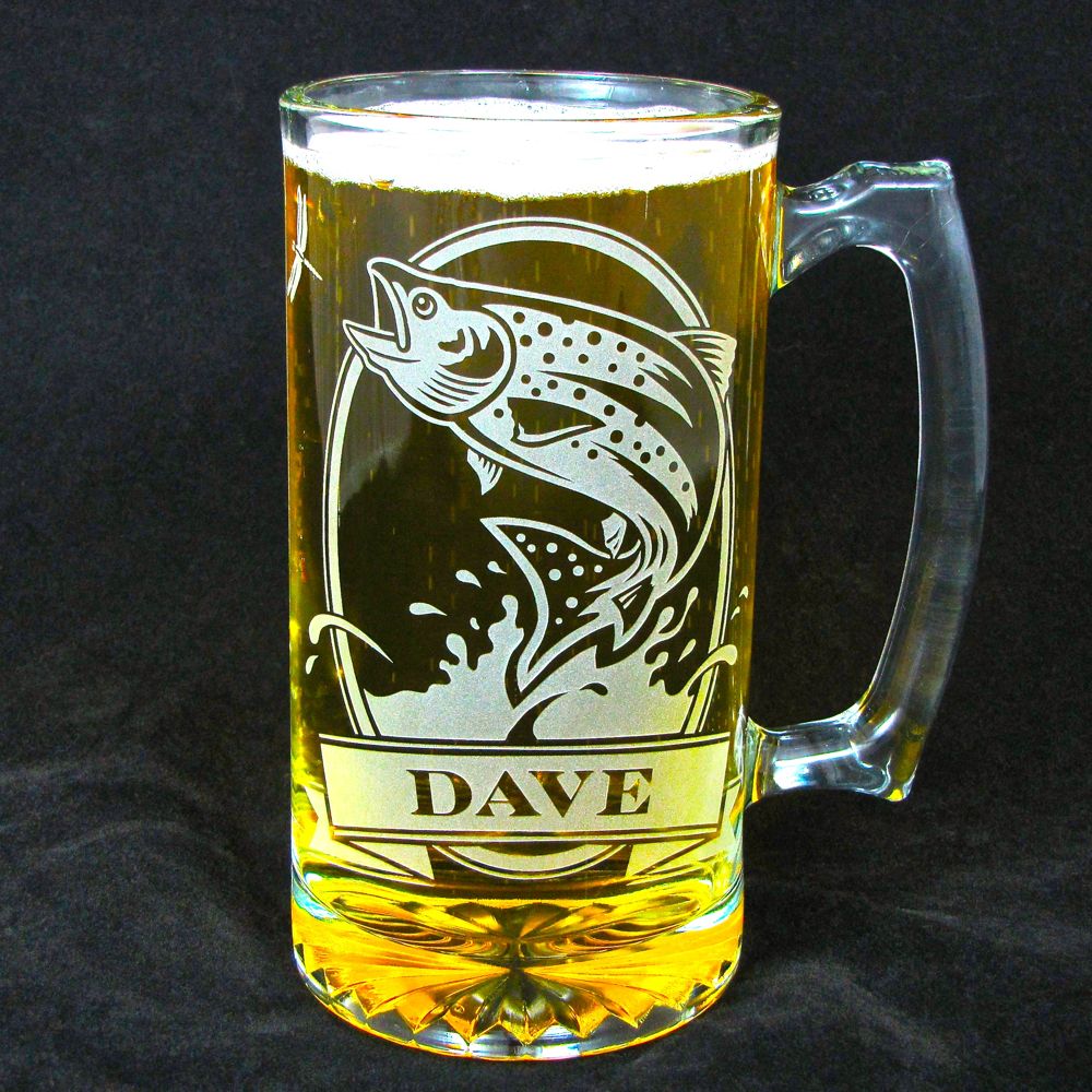 Personalized Trout Fish Beer stein
