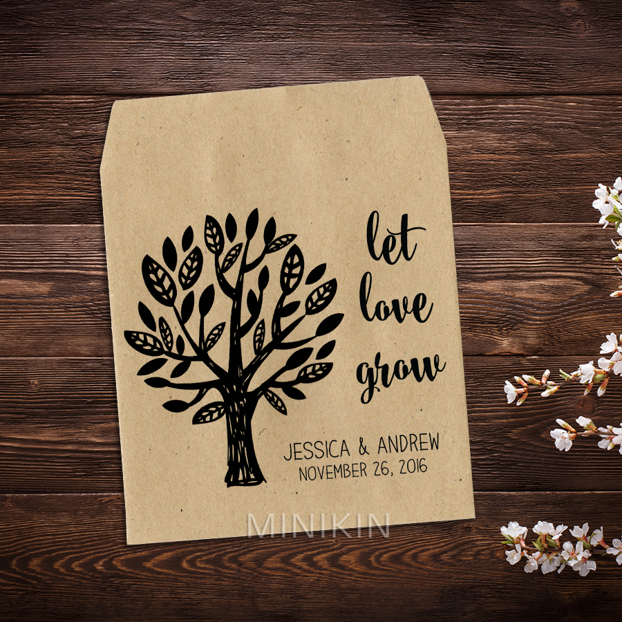 Let Love Grow Tree Wedding Seed Packets