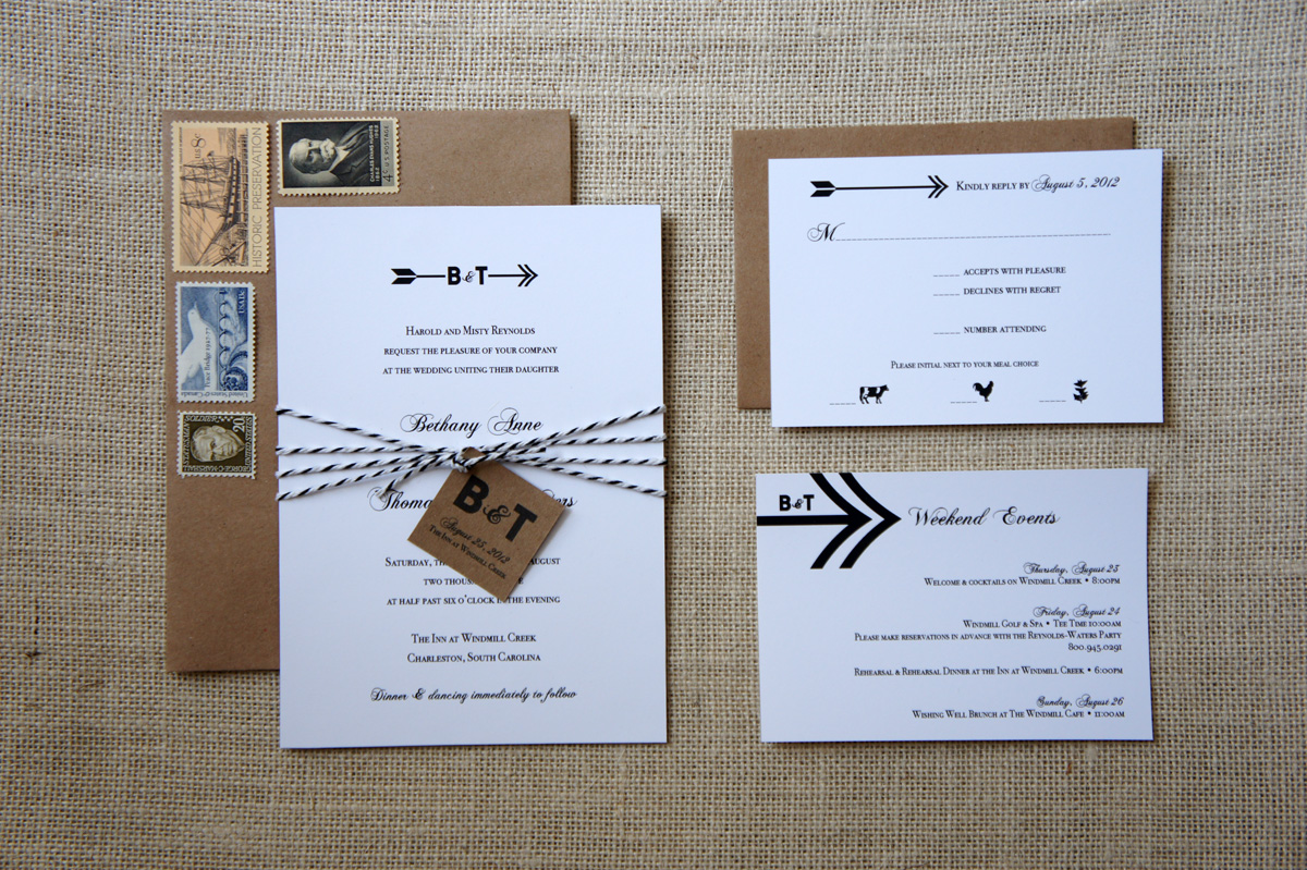 Love Arrow Wedding Invitation