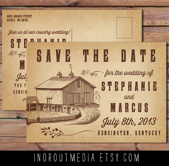 Rustic Barn Save the Date