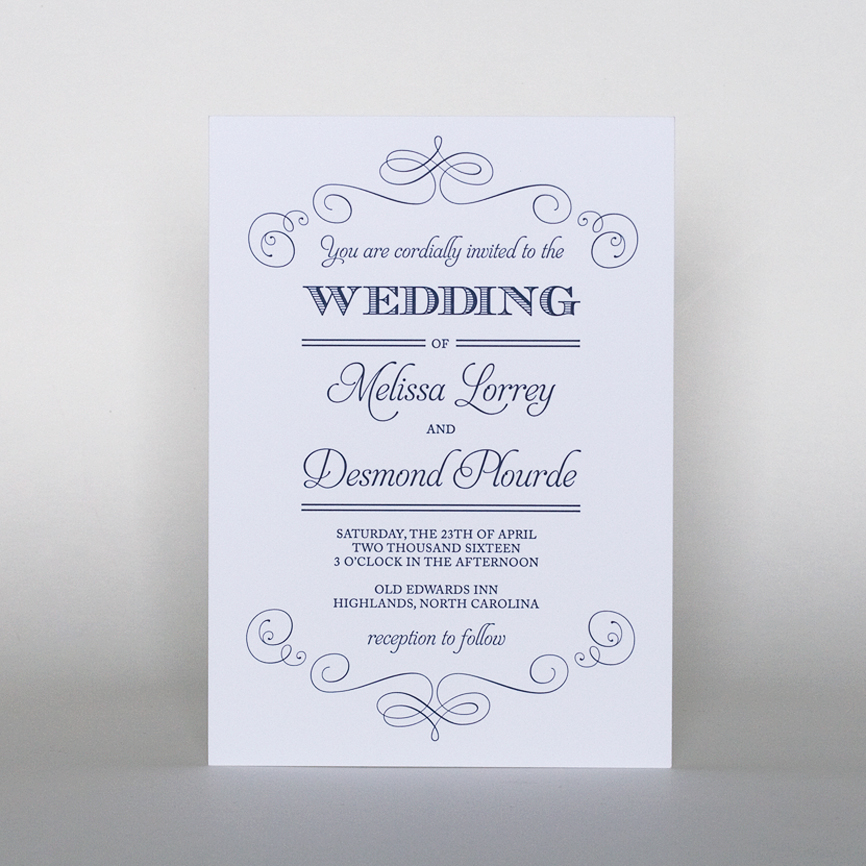 Fancy Vintage Wedding Invitations