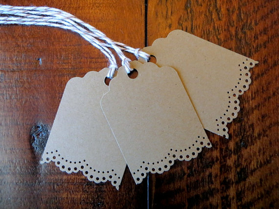 Small Blank Doily Lace Gift Favor Tags