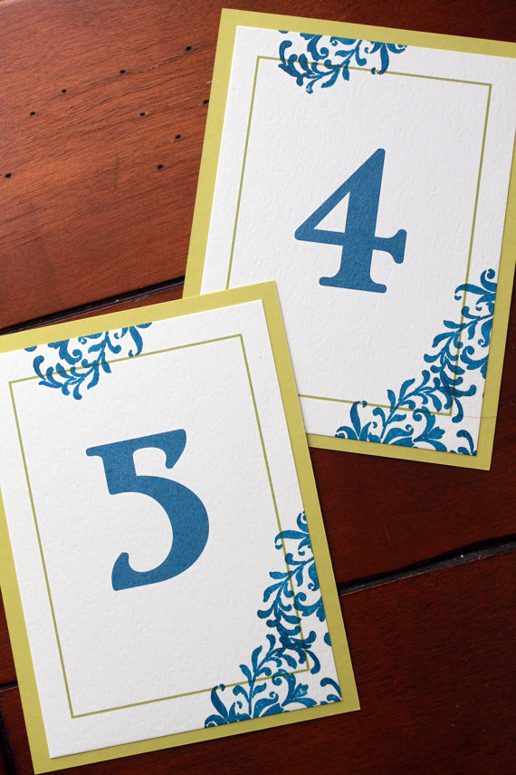 Garden Flourish Table Numbers