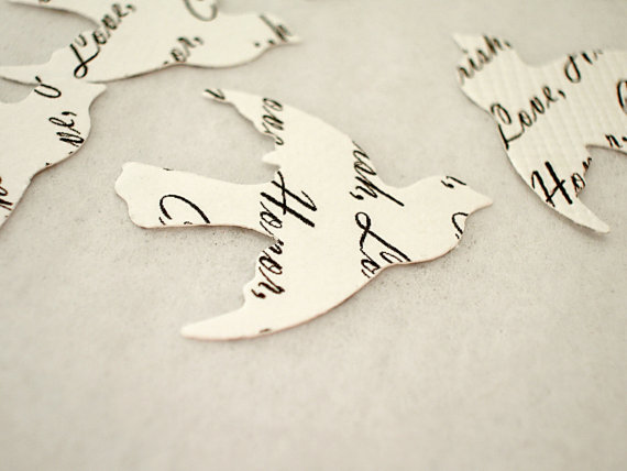 Custom Bird Confetti (White)