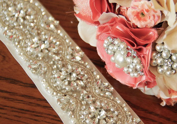 Wedding gown belt - custom color