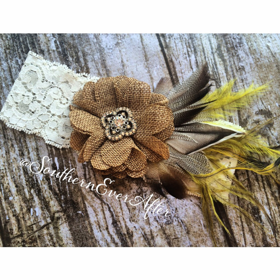 Rustic Burlap Garter