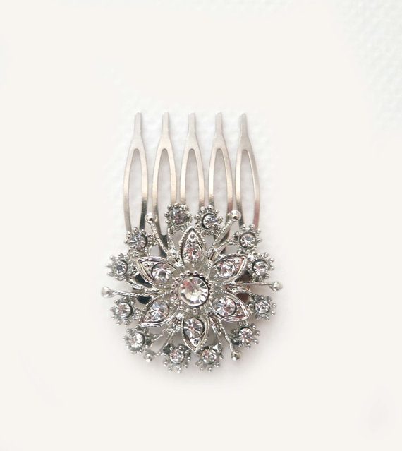 Bridal Rhinestone Comb, Wedding Hair Comb, Bridal Hair Accessory ...