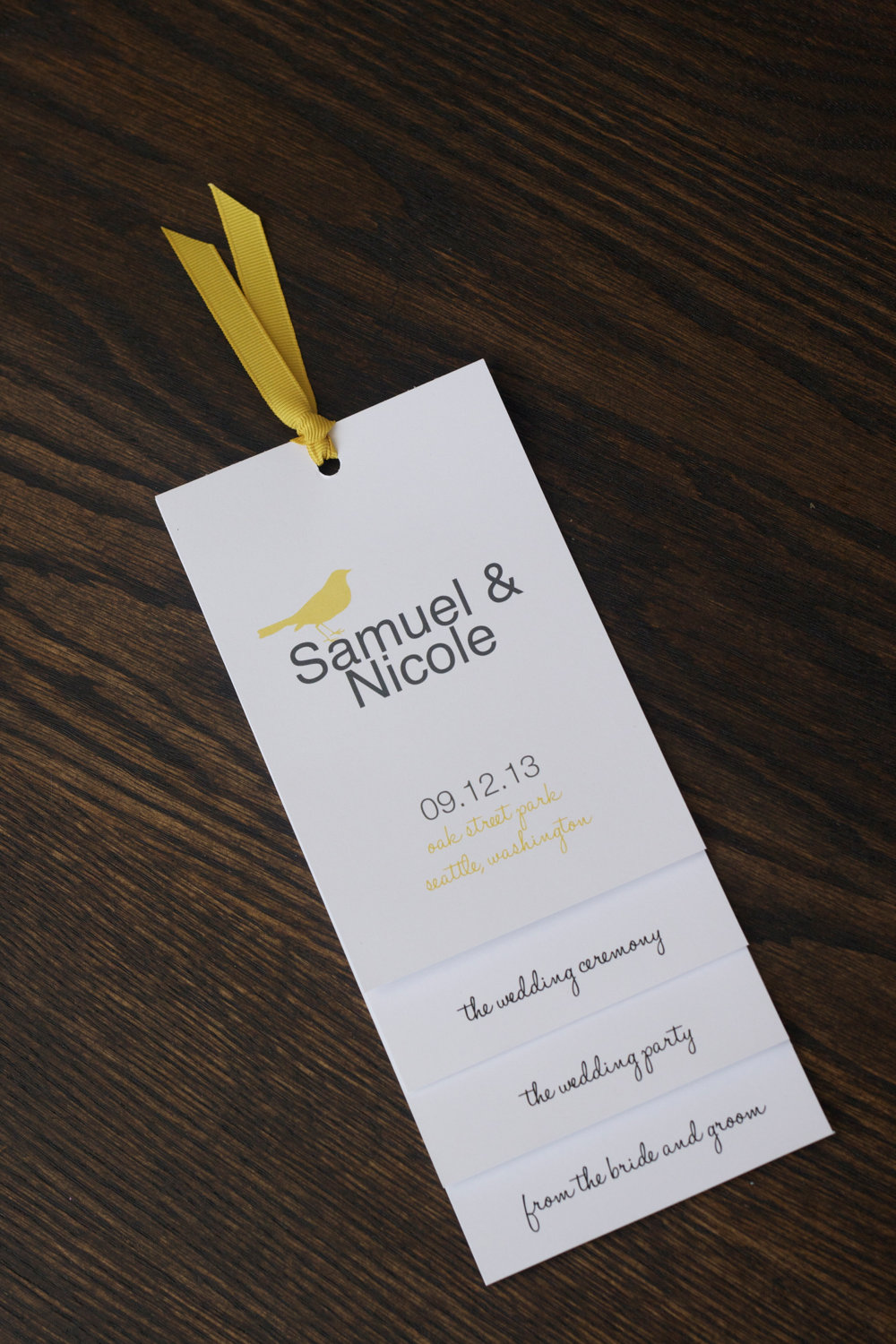 Layered Wedding Programs
