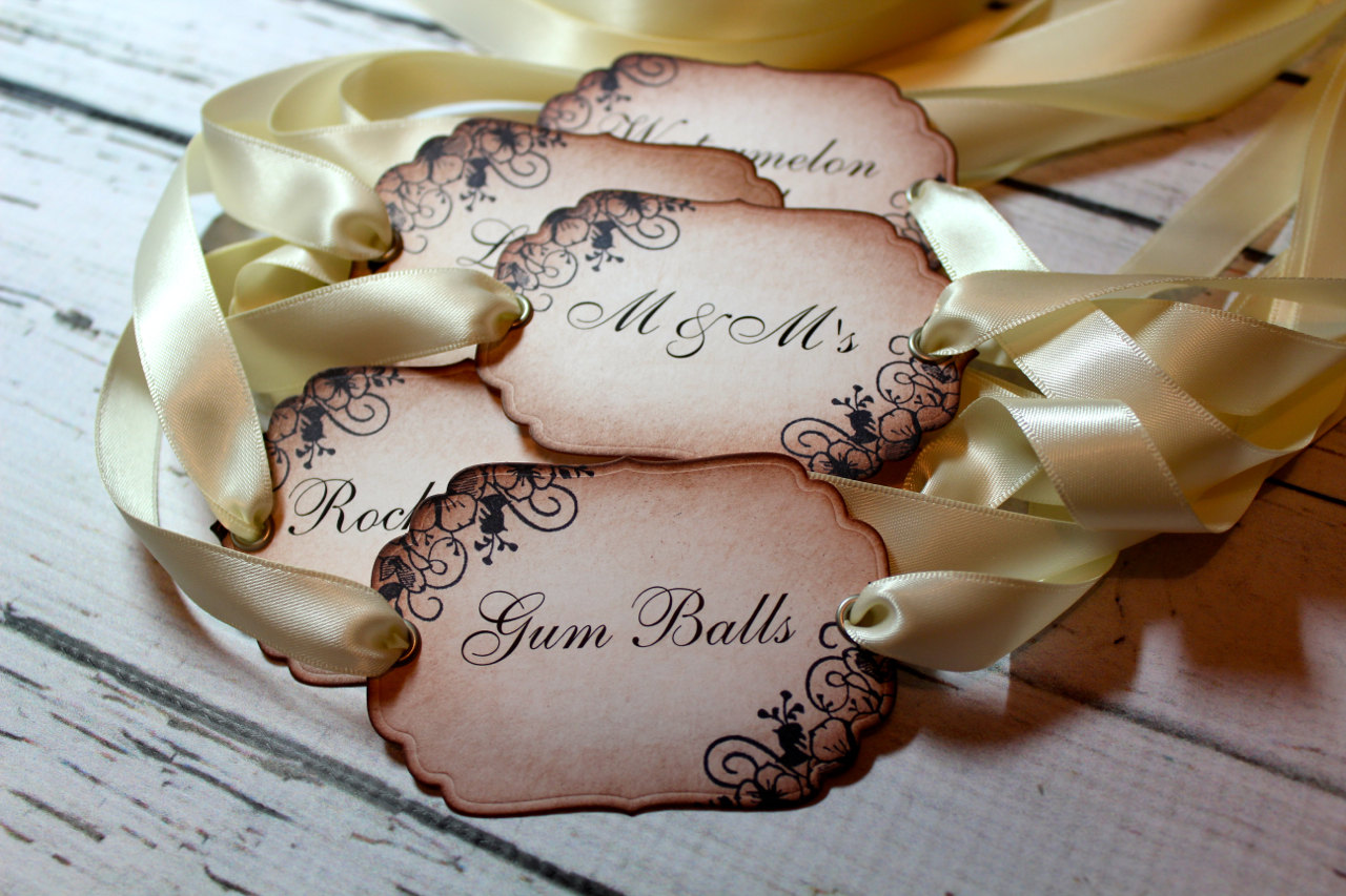 Vintage Inspired Candy Buffet Label Skewers