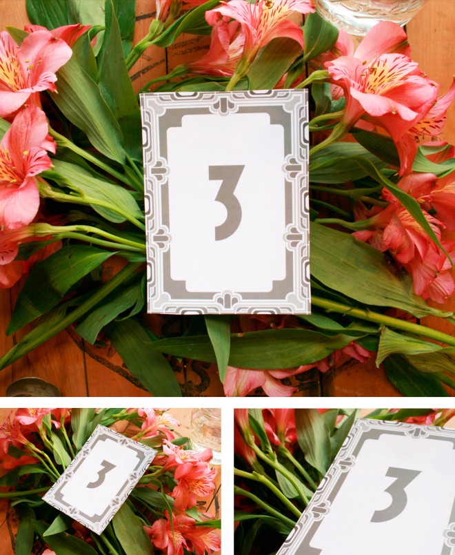 Art Deco Table Numbers