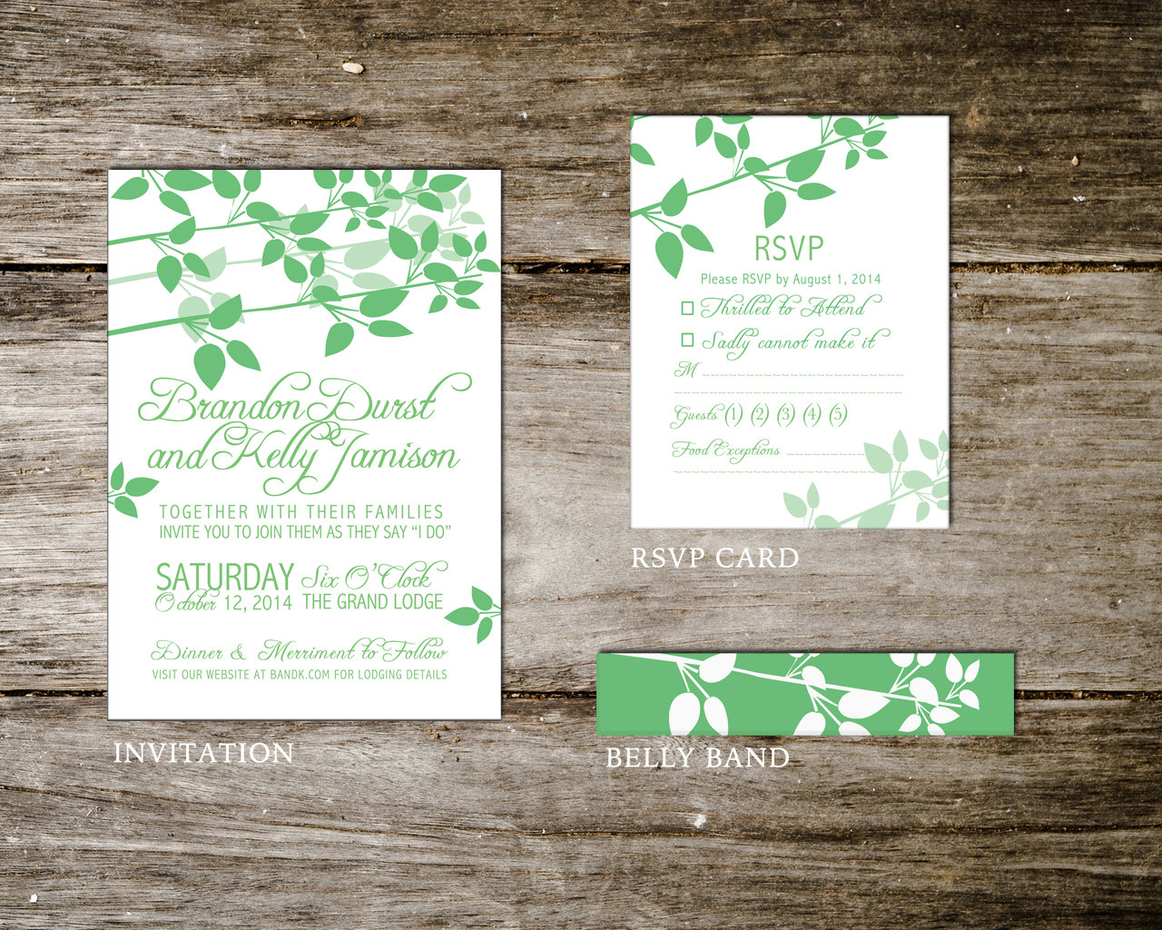 Wedding Invitation Suite Set