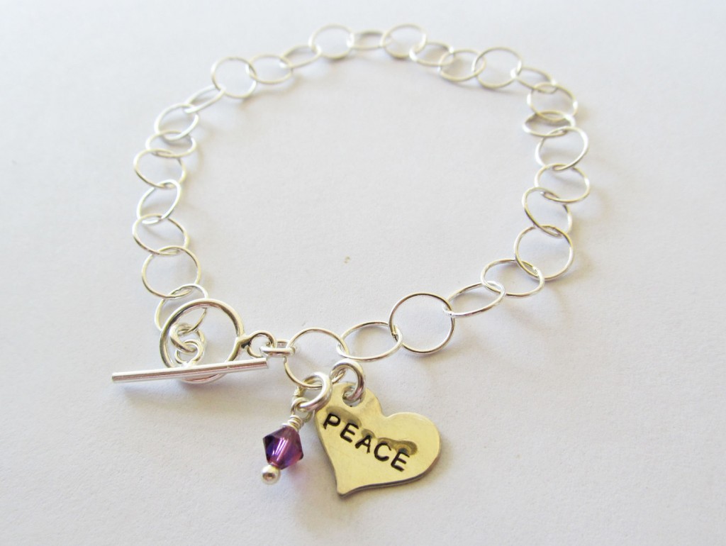 Personalized Heart Bracelet