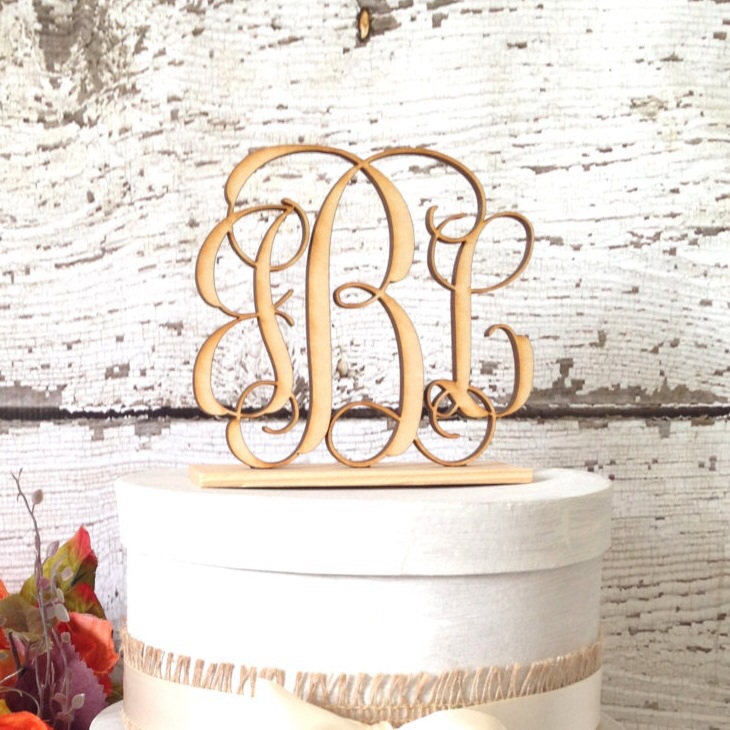 Rustic Wedding Cake Topper - Personalized, Rustic, Country, Shabby Chic ...
