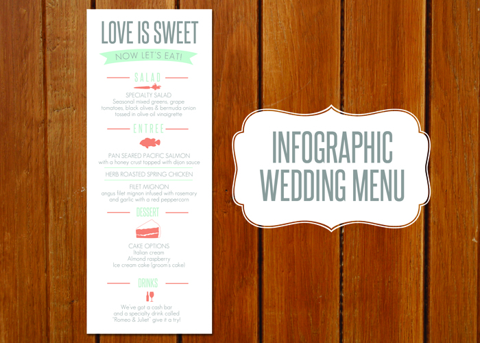 Infographic Wedding Menu