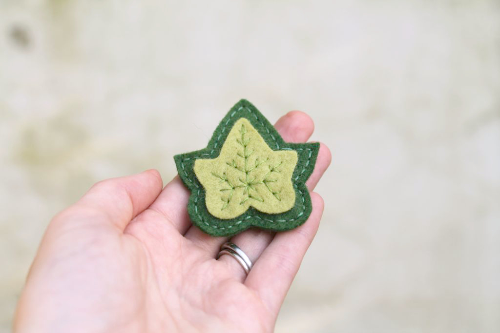 Felt Ivy Leaf Woodland Wedding Hair Accessory