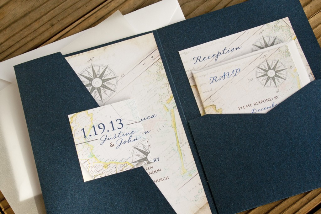Compass Wedding Invitation