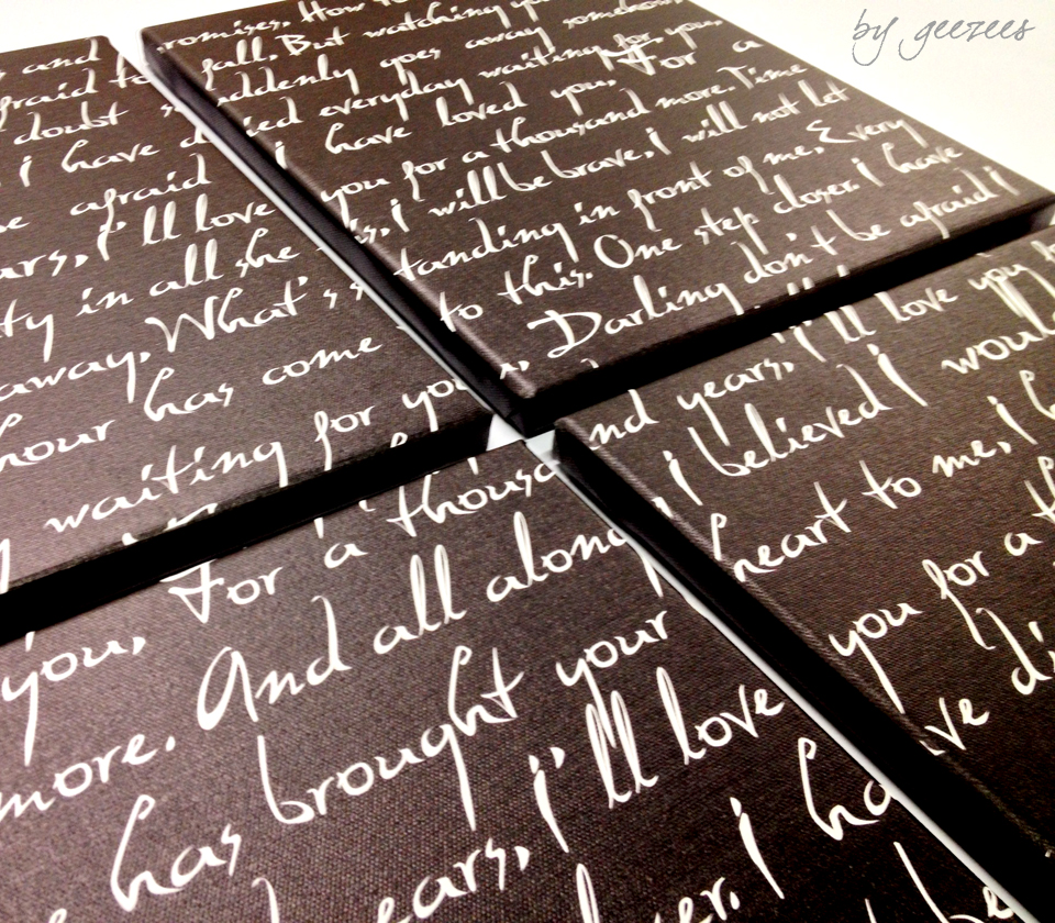 Split Canvas Lyric Panel Wall Art