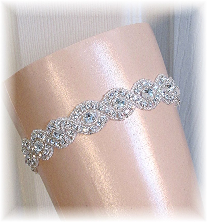 Couture Crystal Rhinestone Wedding Garter, Bridal Garter, Bridal Belt ...