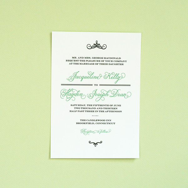 Whimsical Script Wedding Invitation