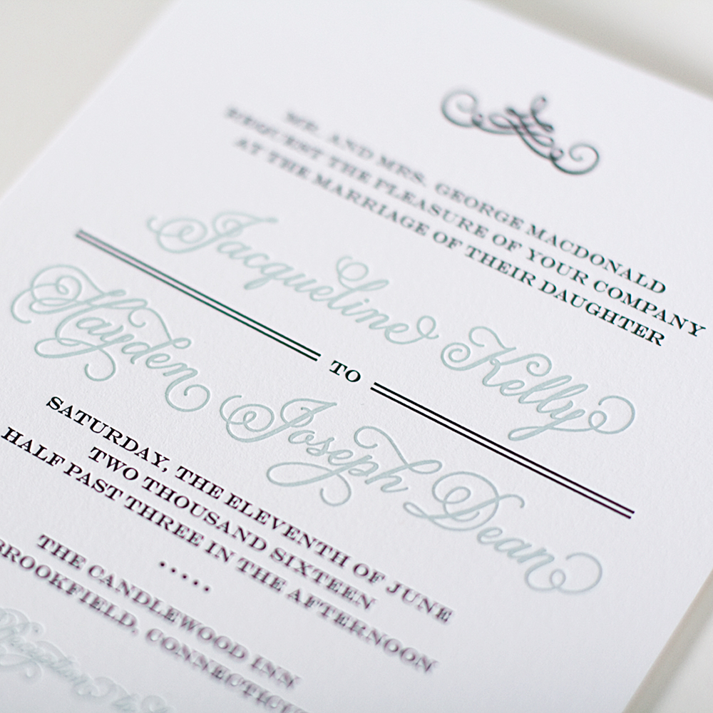 Whimsical Script Wedding Invitations