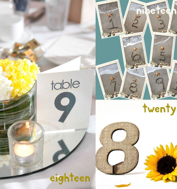20 Better Table Number Ideas for Your Wedding