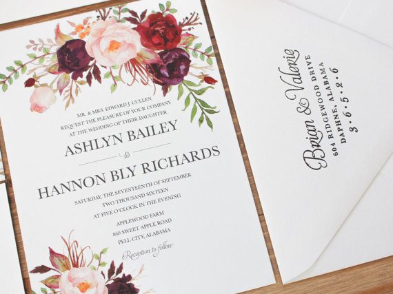 Marsala Wedding Theme Ideas - Wedding Colors | Emmaline Bride