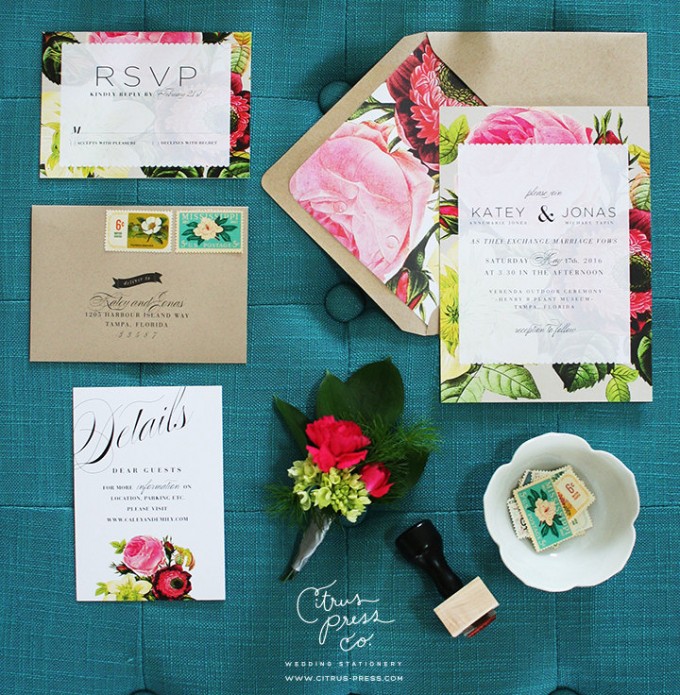 6 Floral Botanical Invitations for Spring Weddings | Emmaline Bride ...
